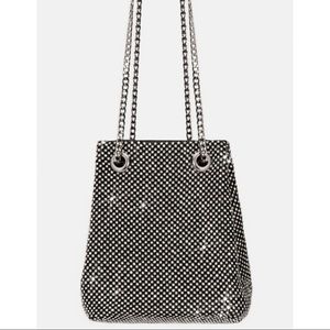 Bags | Black Rhinestone Embellished Bag | Poshmark